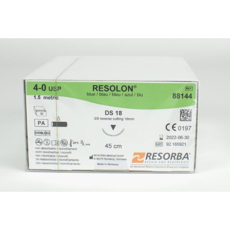 Resolon Monofil blau 4/0 DS18 3Dtz, 84,49