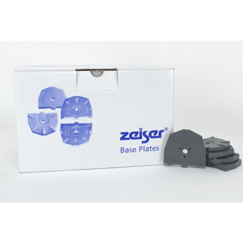zeiser Sockelplatte klein grau 100St, 94,13