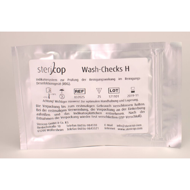 Wash-Checks H Indikatorp., 25 Stück, 53,15