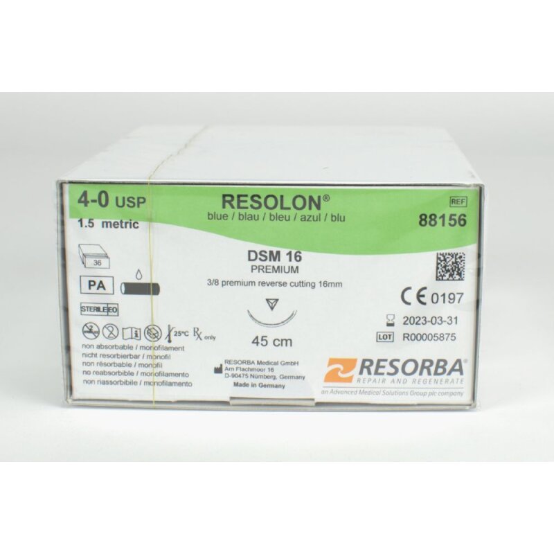 Resolon Monofil blau 4/0 DSM16 3Dtz, 198,64