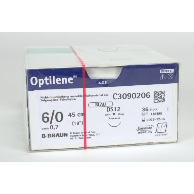Optilene blau 6/0 DS12 45cm 3Dtz, 175,41