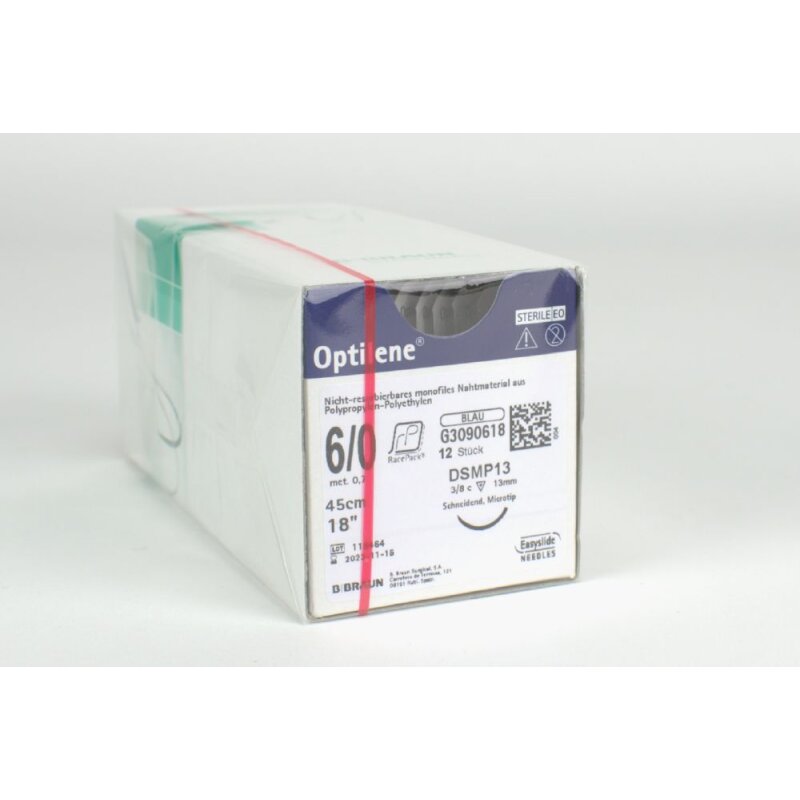 Optilene blau 6/0 DSMP13 45cm Dtz, 91,59