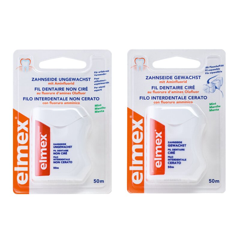 elmex® Zahnseide - gewachst mit Aminfluorid, 50m, 3,03