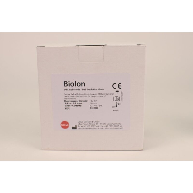 Dreve Biolon glasklar 120 x 1,0mm, 50 Stück, 63,83