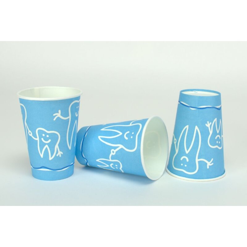 Mundspülbecher Papier Zahn blau 2000St, 132,50